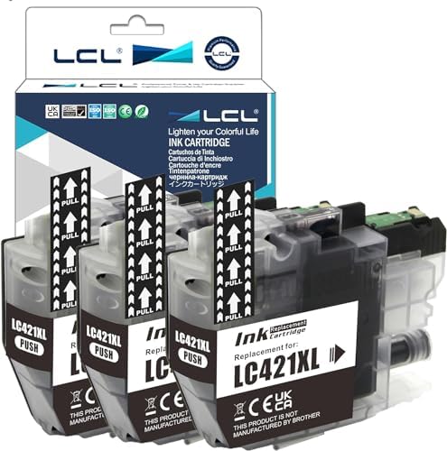 LCL LC421 LC421XL Black High Capacity Ink Cartridge Replacement for ...