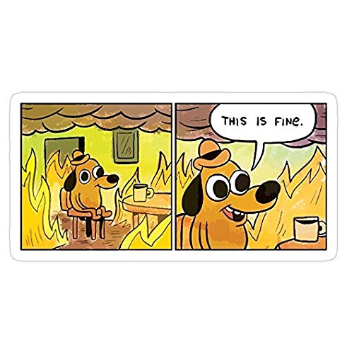 This Is Fine Meme Dog Dog Burning This Is Fine | Desertcart KSA