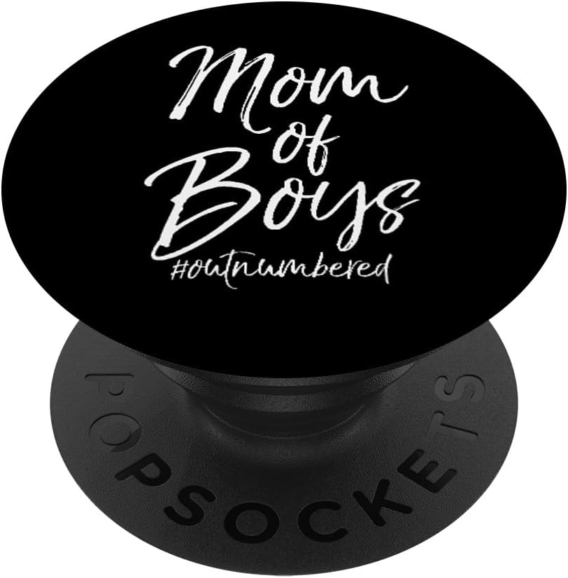 Amazon.com: Mom of Boys #Outnumbered PopSocket Grip for Moms Cute Gift ...