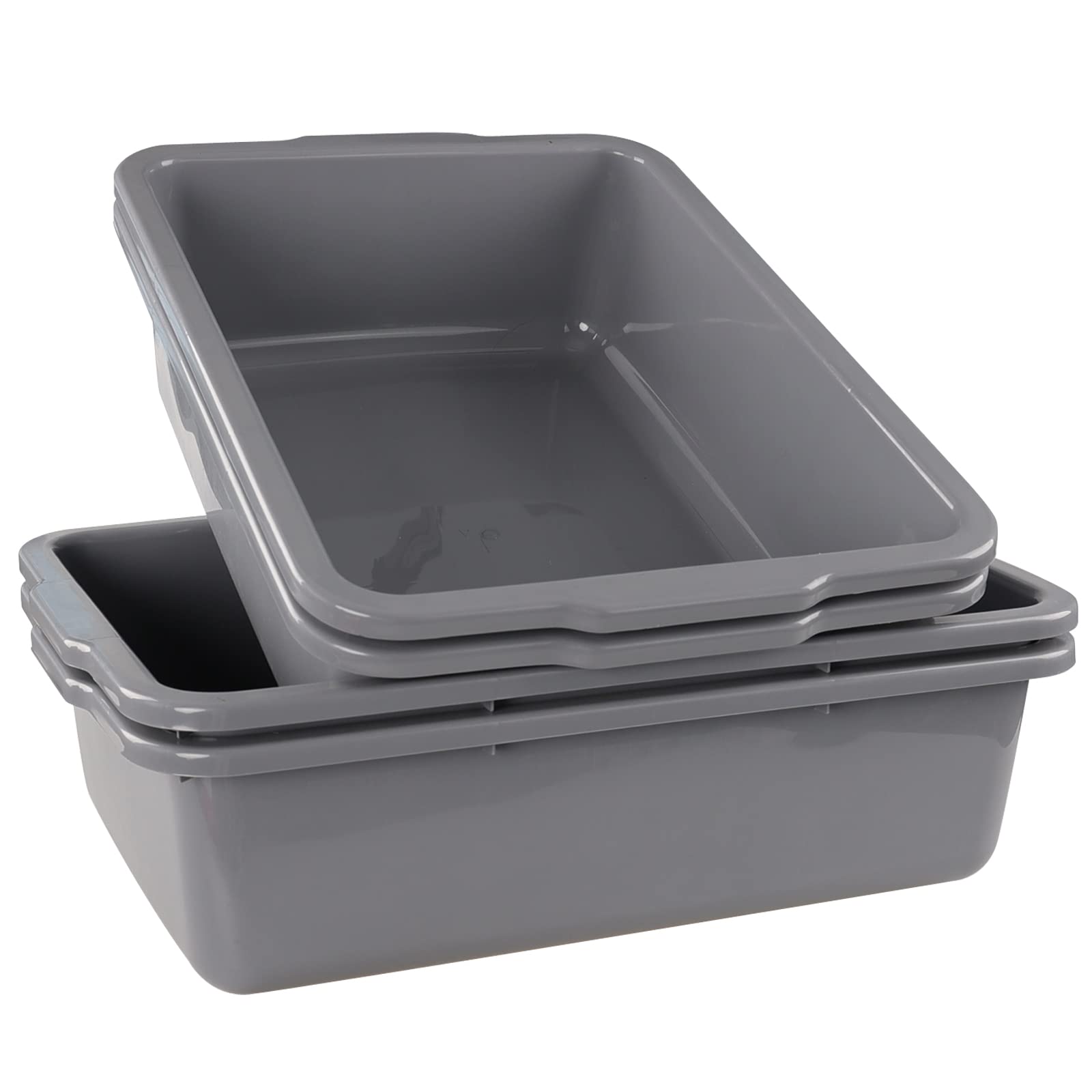 Amazon.com: Jekiyo 32 L Large Commercial Bus Tubs, Gray Bus Tote Box ...