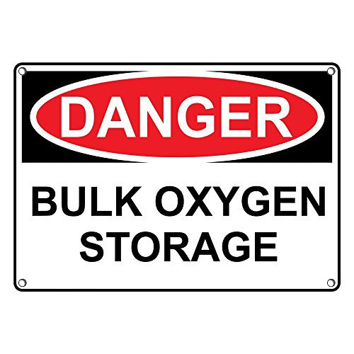 Amazon.com: Weatherproof Plastic OSHA Danger Bulk Oxygen Storage Sign ...