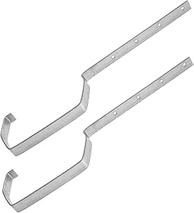 LIFKOME 2pcs Heavy Duty Iron Gutter Brackets Sturdy Roof Gutter Holder ...