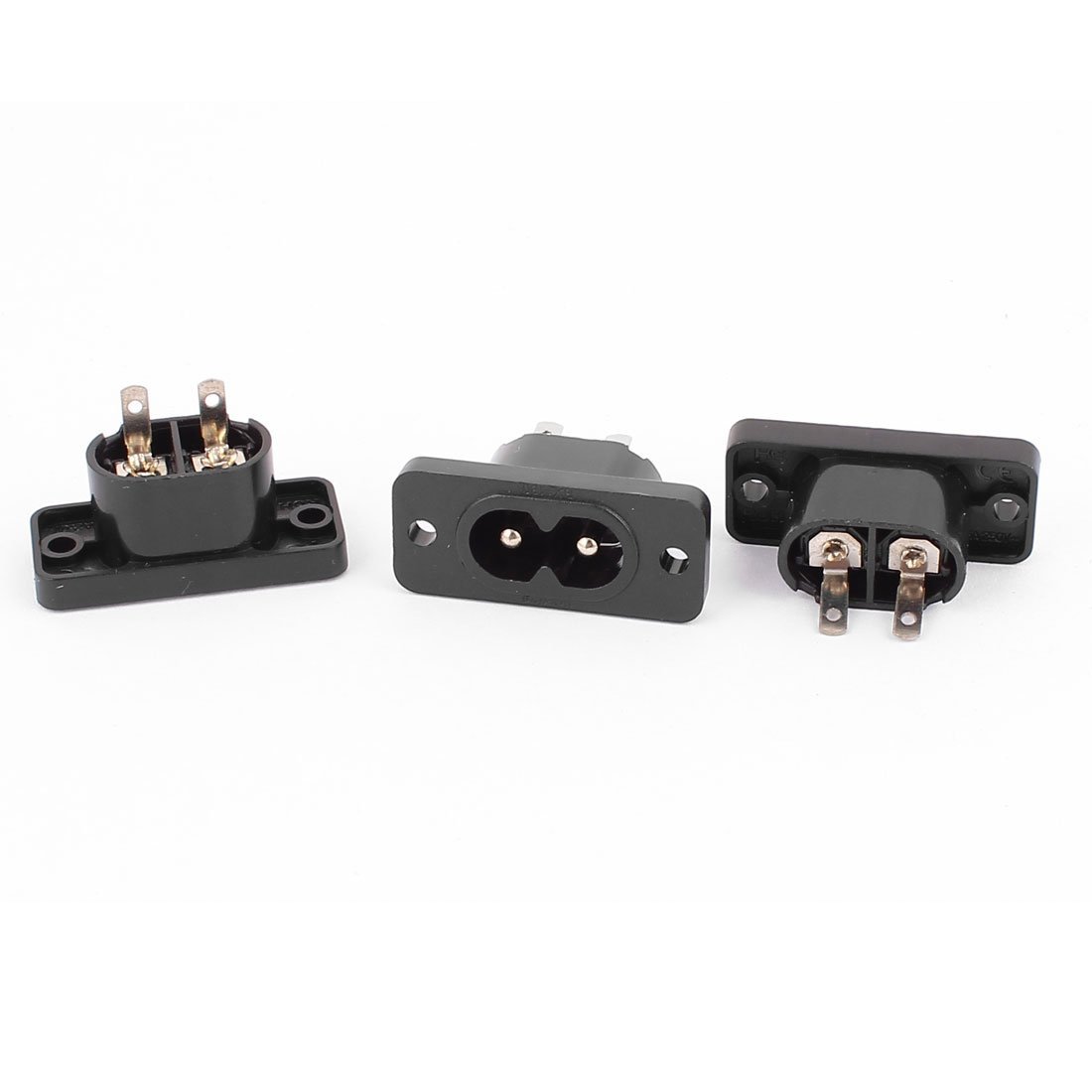 3NH® 3Pcs 250V 25A PCB Panel Mount 2 Terminals Soldering C8 Type Power ...