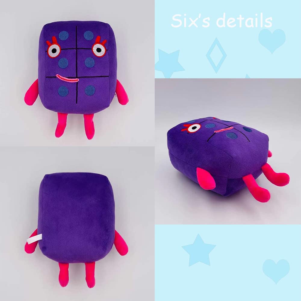 6 Pcs Numberblocks Plush Set 5-10, Numberblocks Anime Plush Toys, Cute ...