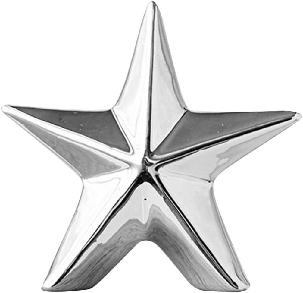 Amazon.com: ABOOFAN Ceramic Christmas Star Table Top Decoration Star ...