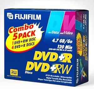Fujifilm Combo 5 Pack DVD+R and DVD+RW : Amazon.ca: Electronics