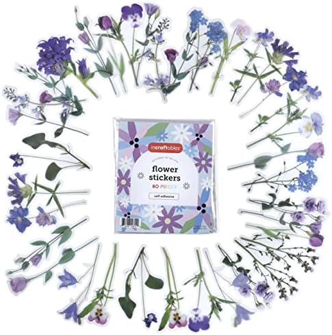Amazon.com: Incraftables Self Adhesive Flower Stickers for Kids (80pcs ...
