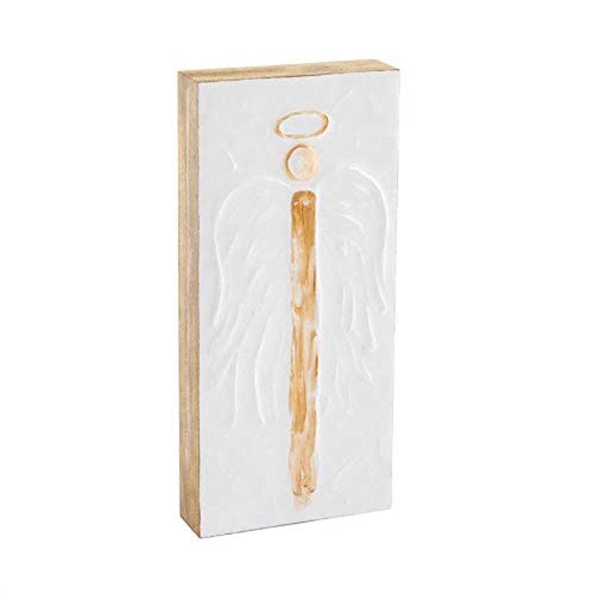 Amazon.com: Mud Pie Angel Block Art (Tall), White : Home & Kitchen