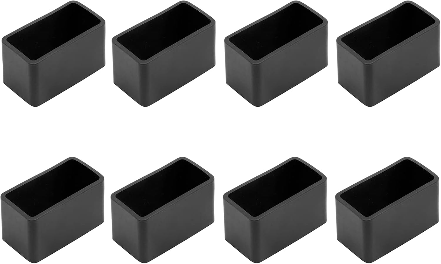 Bonsicoky 8Pcs Rectangle Rubber Furniture Leg Caps 3 4 X 1 1 2