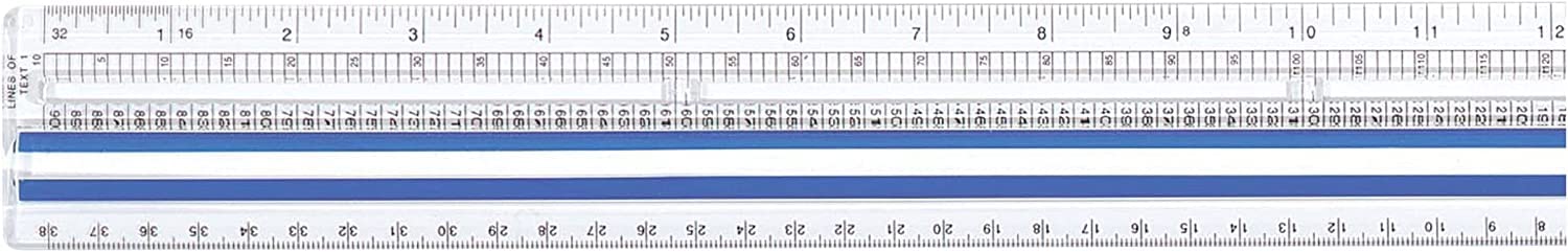 Westcott Data Processing Magnifying Ruler, 12-Inches, Clear (14125 ...