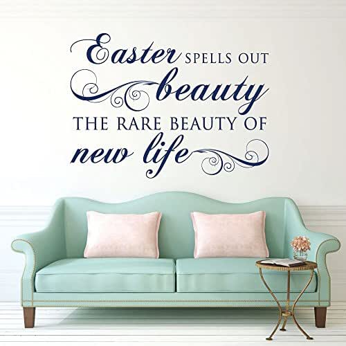 Amazon.com: Easter Decorations, Vinyl Wall Decals, Religious Home Decor ...