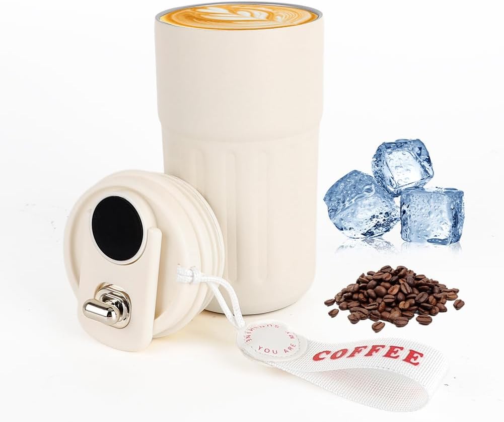 Umllpet 450 ml Coffee Mug, Digital Display, Thermos Flasks, Thermal Mug ...