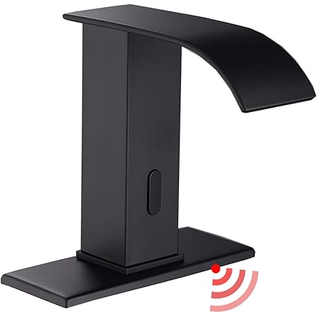 Gangang LED Waterfall Bathroom Automatic Touchless Faucet Motion Sensor ...