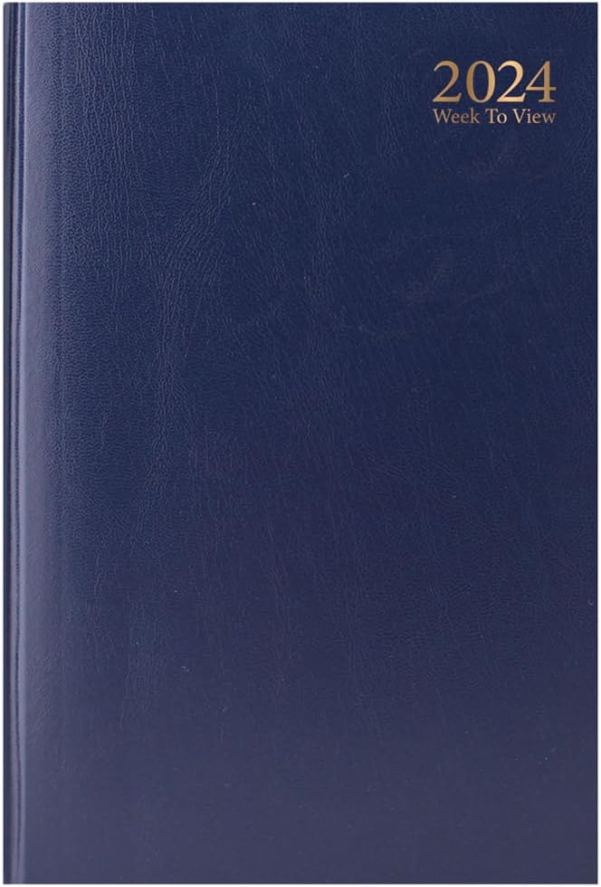 1ABOVE A4 Week to View 2024 Diary| 60gsm-Paper| Hardback, Casebound ...