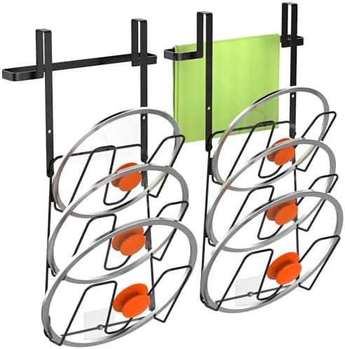 Amazon.com - YIGII 2 Pack Pot Lid Organizer for Cabinet, 6-Tier Pot Lid ...