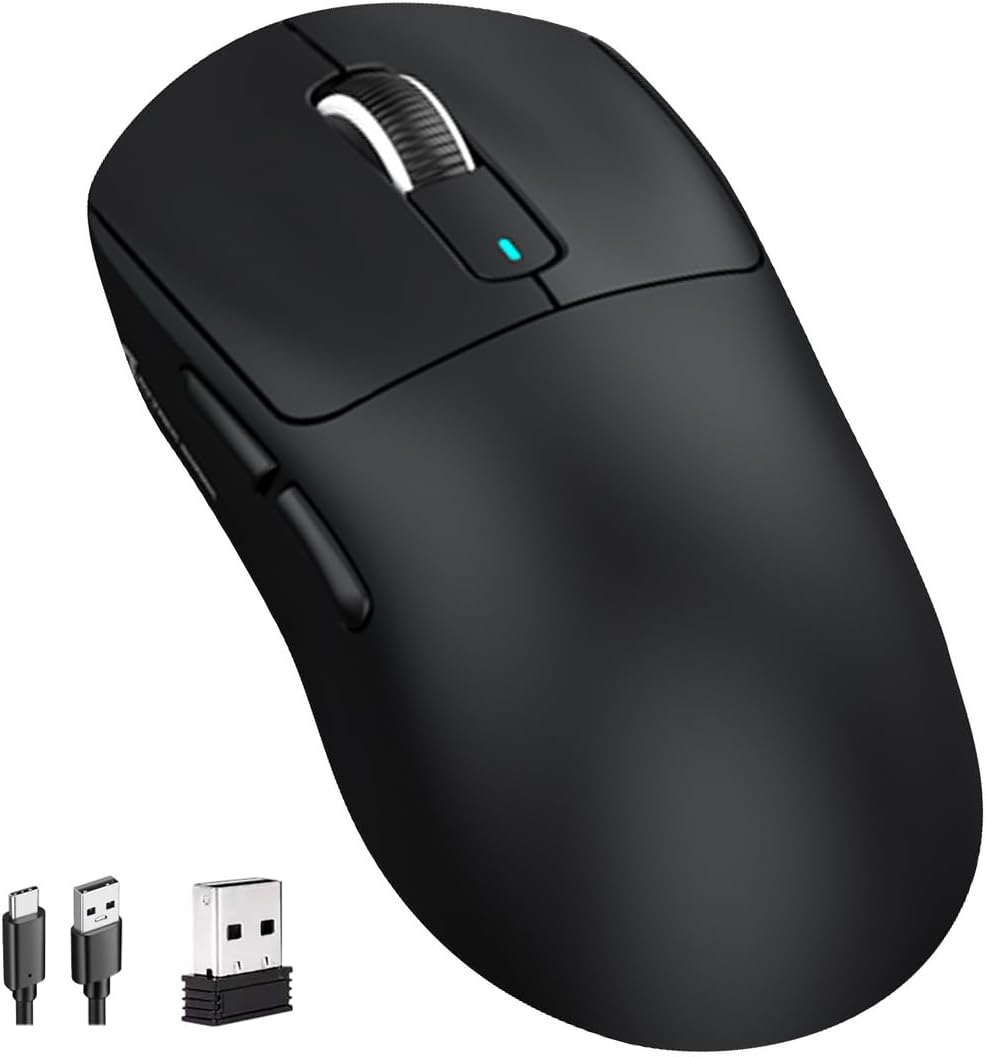 ATTACK SHARK R5 - mouse para juegos ultra inalámbrico, 39 g, fibra de ...