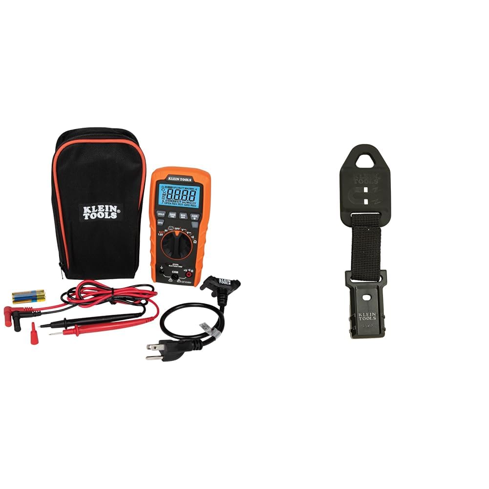 Klein Tools ET270 Auto-Ranging Digital Multi-Tester, AC/DC, Resistance ...
