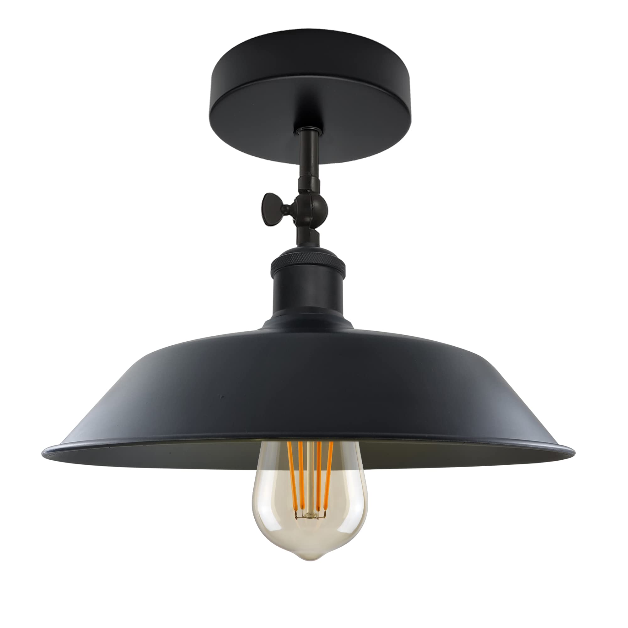 DC Voltage Vintage Style Semi Flush Mount 180 Degree Adjustable E27 ...