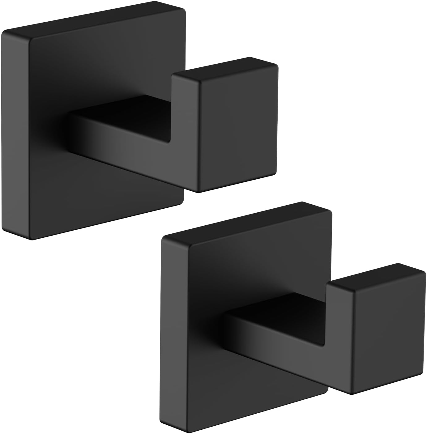 HITSLAM Towel Hooks for Bathroom Wall Mounted, Black Bathroom Hook ...