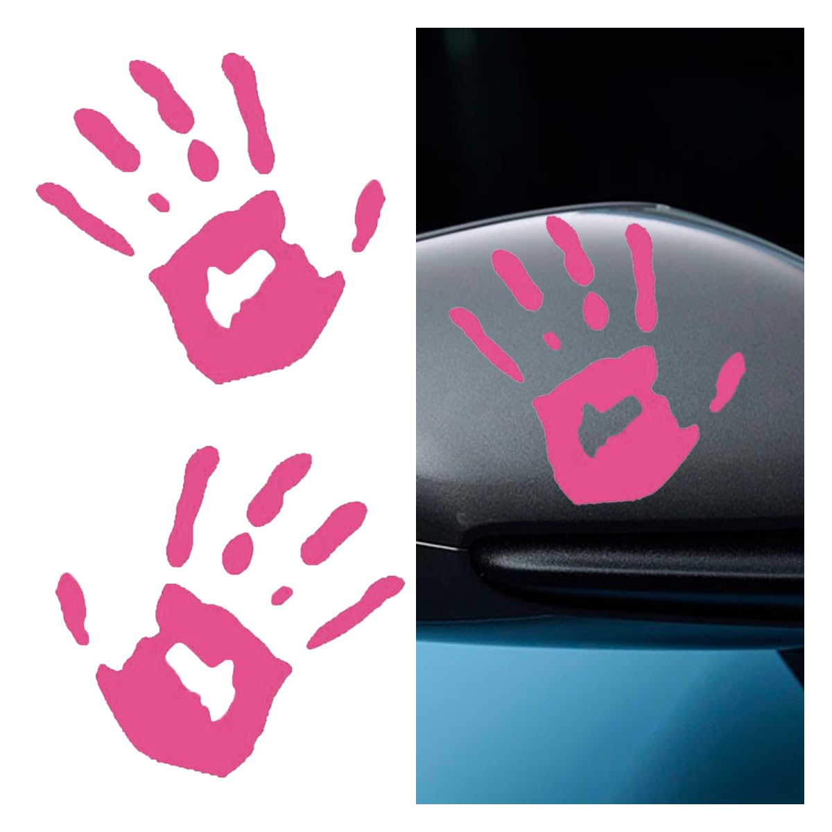 Snapklik.com : 2PCS Car Wave Stickers, Wave Sign Decal Auto Waving Hand ...