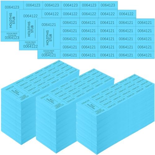 Amazon.com : Kosiz 2400 Sheets Raffle Ticket Sheets Blue Chinese ...