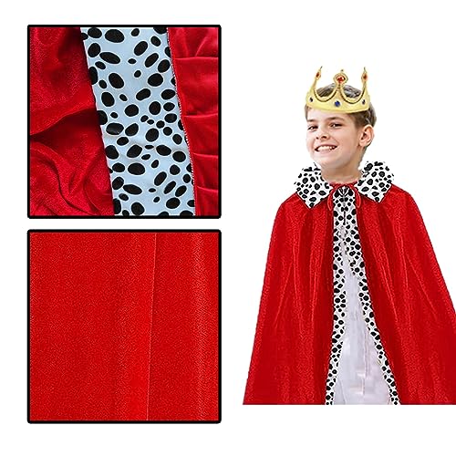 HZZXCH King Costume Set for Kids knight costume kids Red King Cape King ...