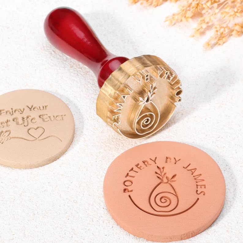 Handmade Pottery Stamps Set Of 16 Clay Modeling Pattern Stamp Kit,