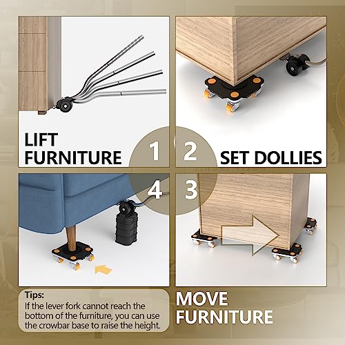 Snapklik.com : ONEON Furniture Mover Pro Set - Enhanced Dolly And Lifter