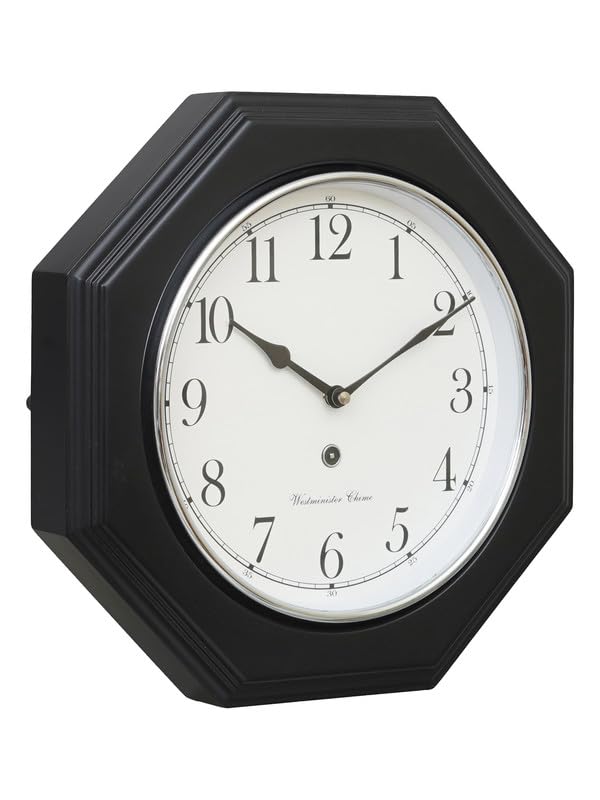 Buy CHRONIKLE Elegant Wooden Octagon Shaped Black Analog Full Figure ...