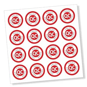 Suvigya QC Fail Stickers for Quality Check, Small Size 20x20 mm Paper ...