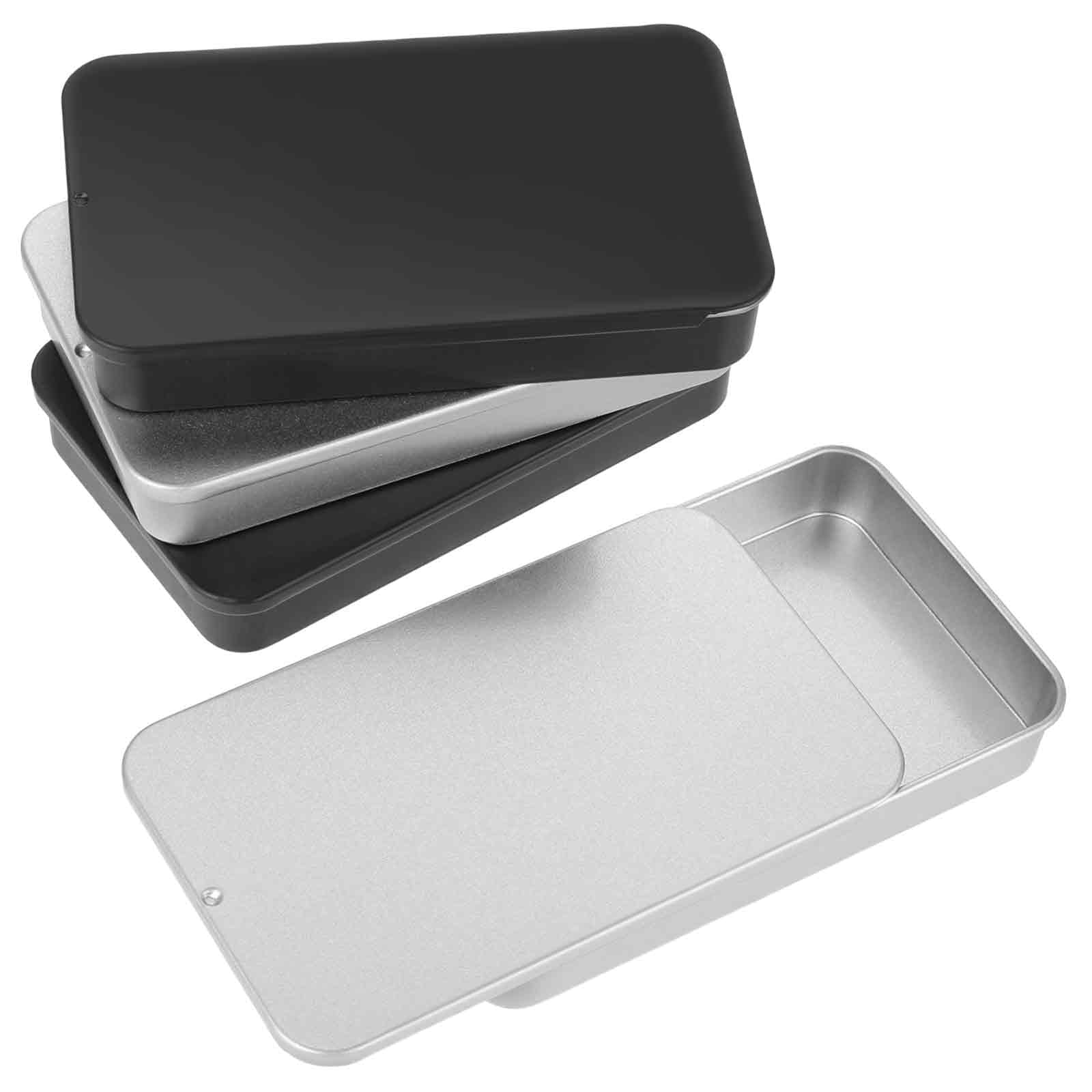 Amazon.com: JJUNW 4 PCS Mini Metal Tin Box, Metal Slide Top Tin ...
