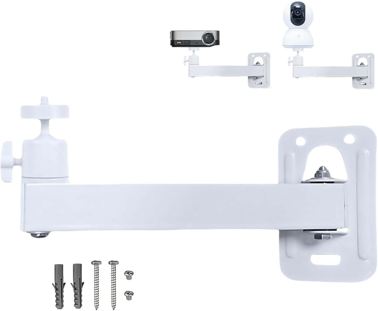 Amazon.com : Foldable Projector Wall Mount | White Heavy-Duty | 1/4 ...