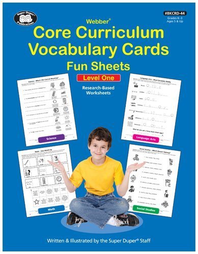 Core Curriculum Vocabulary Cards Fun Sheets Level 1 by Super Duper ...