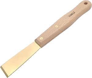 CHILI Tools 1-1/4" Brass Chisel Scraper With Long Wooden Handle ...