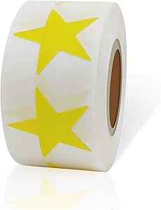 Amazon.com: STARLIBOO Star Stickers 1" 500 Pcs Total Per Roll, Teacher ...
