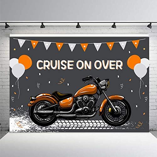 Amazon.com: BELECO 7x5ft Fabric Garage Motorcycle Backdrop Vintage ...