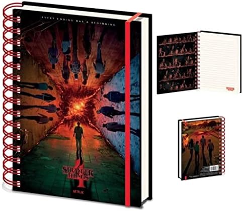 Stranger Things A5 Wiro Notebook with Metallic Cover featuring the Cast ...