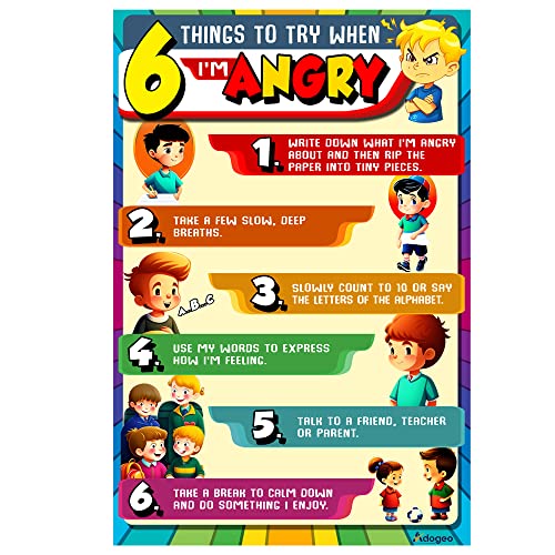 Snapklik.com : ADOGEO Safety Anger Management Poster For Kids ...