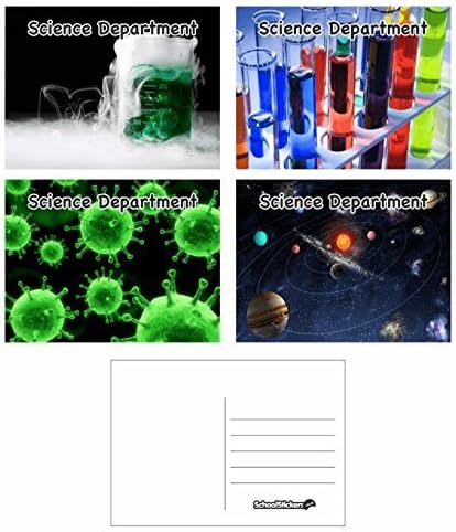 School Stickers Science School Postcards - Blank Reverse - Bumper Pack ...