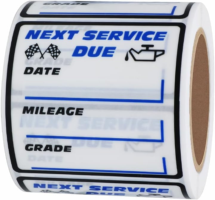 Amazon.com: 250pcs Oil Change Stickers 2x2 inch Clear Next Service Due ...