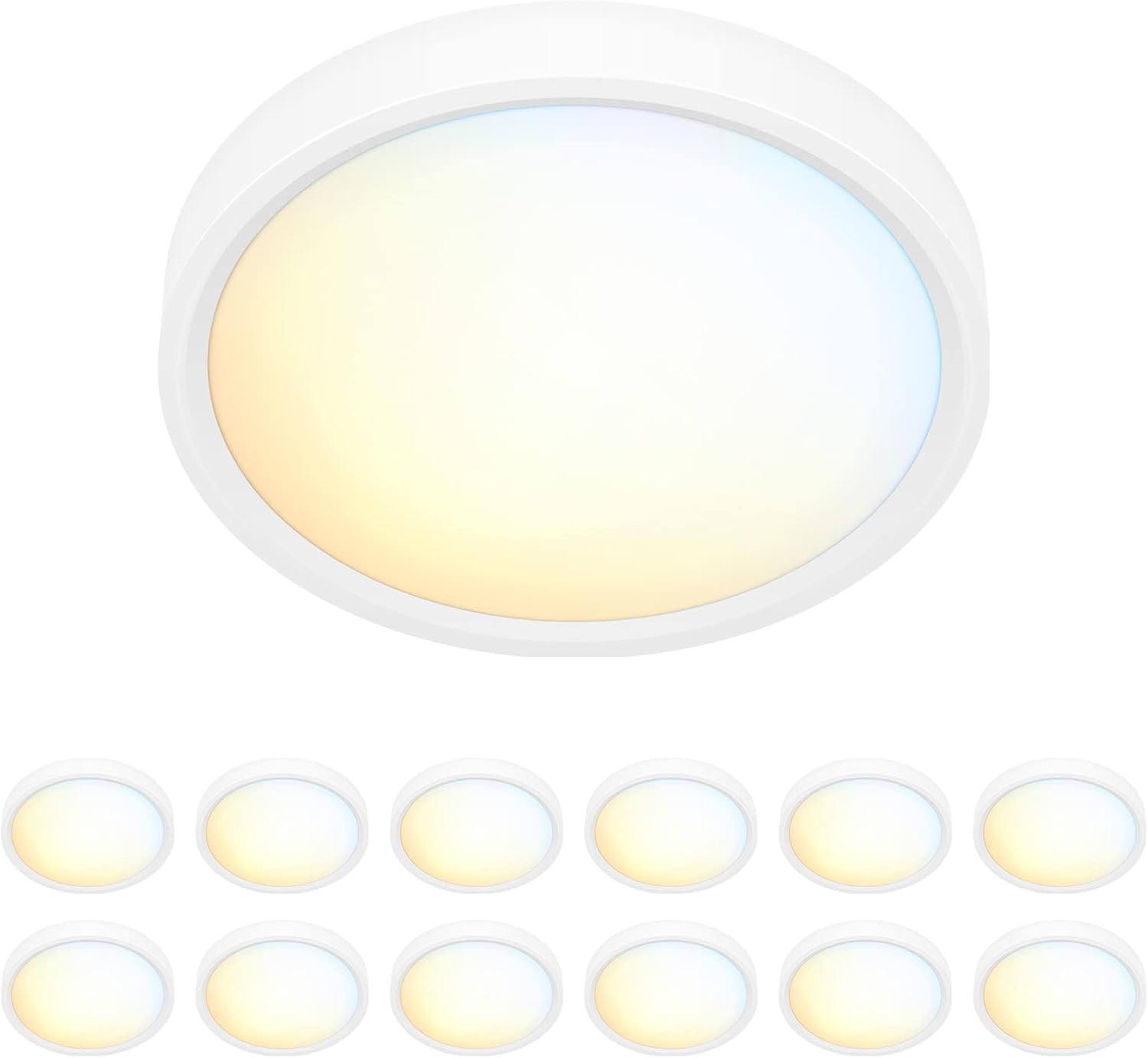 JULLISON 5 Inch Field Selectable 5CCT LED Edgelit Slim Surface Mount ...