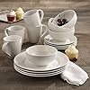 Amazon.com | Elle Décor Round Dinnerware Set – 16-Piece Porcelain ...