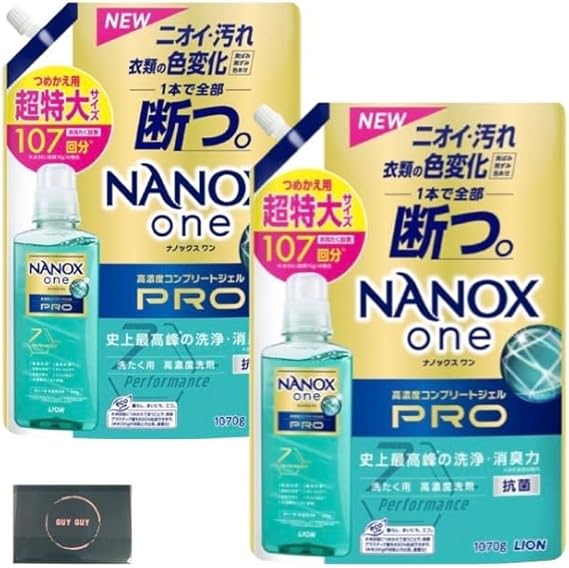Amazon | ナノックスワン (NANOX one) PRO ナノックス プロ 超特大 洗濯洗剤 液体 詰め替え 107回分 1070g x 2 オリジナルポケットティッシュ付き | ノー ...