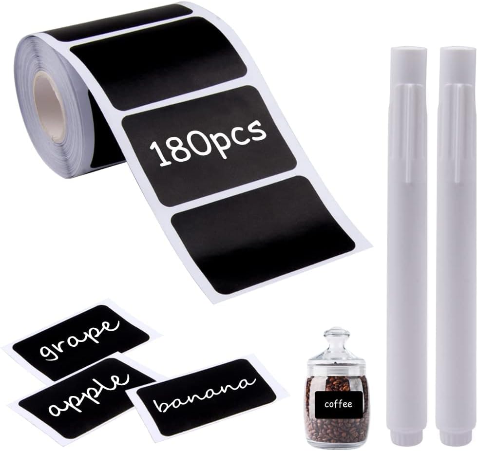 Chalkboard Labels, Sunallwell 180 PCS Waterproof Reusable Blackboard ...