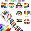 Amazon.com: Fovths 500 Pieces LGBTQ Pride Stickers Roll 8 Design Gay ...