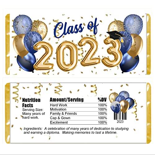 Amazon.com: Graduation Party Candy Wrappers for Chocolate, Hershey Bar ...