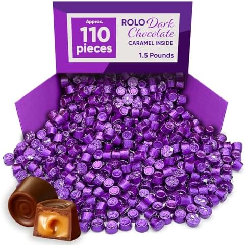 Amazon.com : Dark Chocolate Candy with Caramel Inside - 1.5 Pound Approx 110 Pieces ...