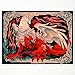 Amazon.com: Generic Dragon Wall Art Oil Painting, Red Dragon Falin Art ...