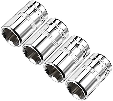 sourcing map 4Pcs 1/4-Inch Drive Deep & Shallow Impact Socket Set 10mm ...