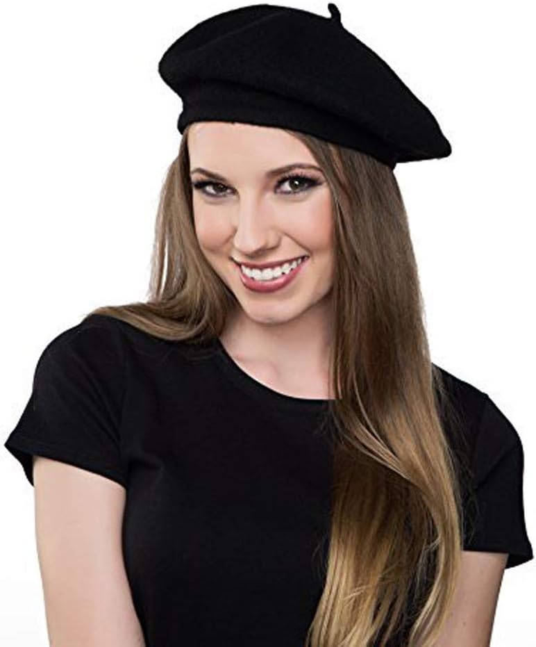 Beret Hat Winter Artist Beanie Beret Warm French Hat for Women Girl ...
